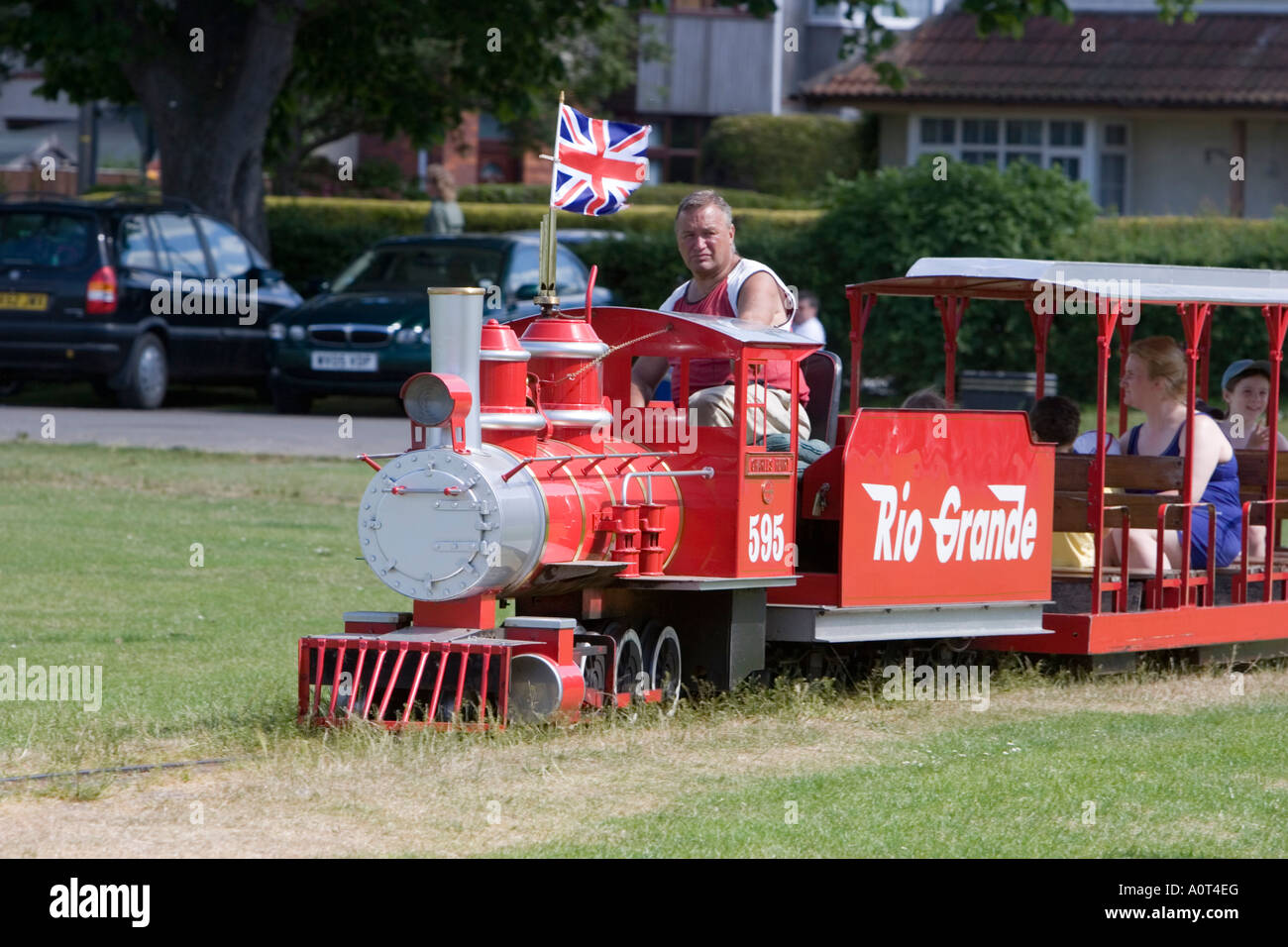 Miniature train ride Stock Photo - Alamy