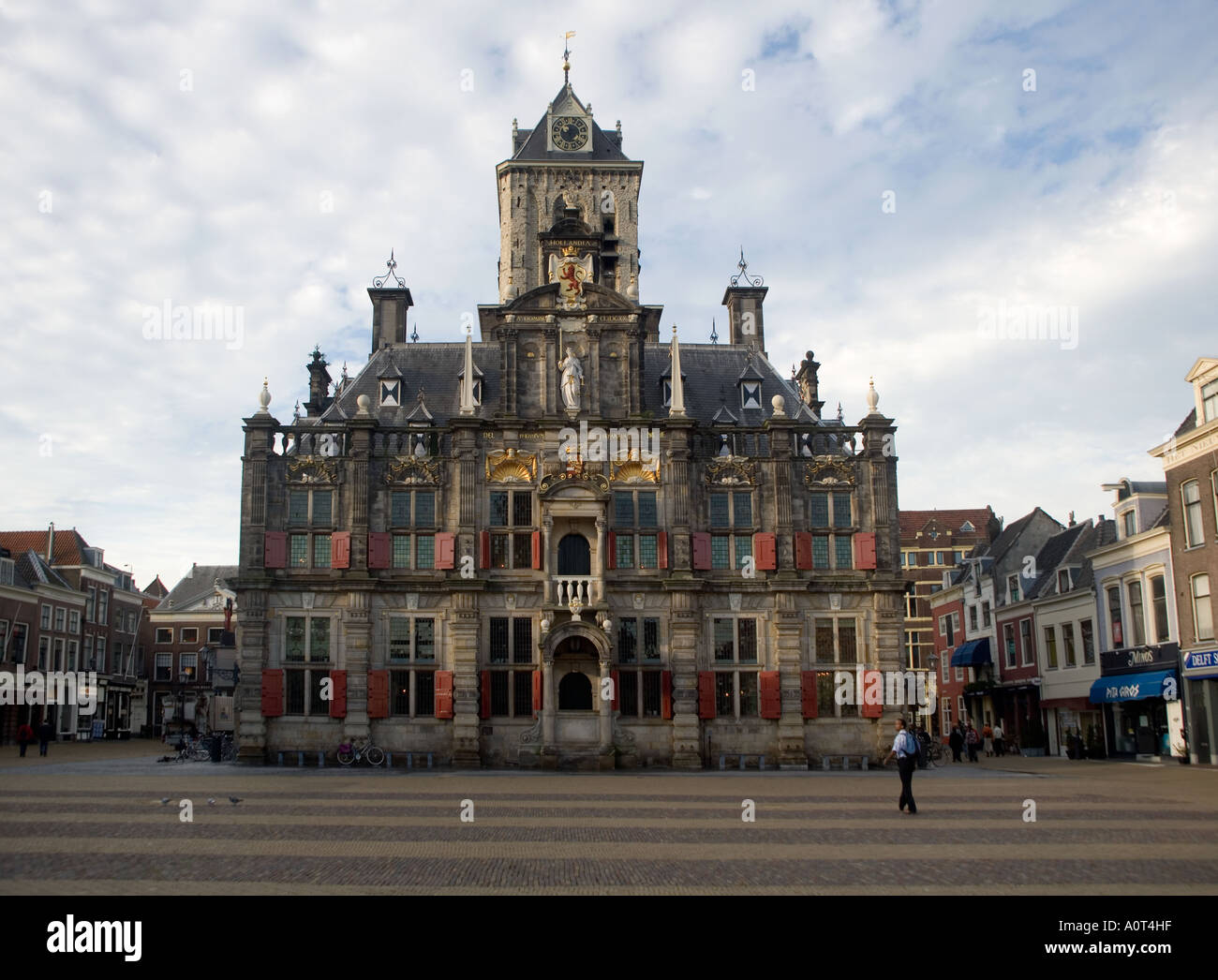 Delft Stadhuis Town Hall Delft Holland Netherlands Europe Stock Photo ...