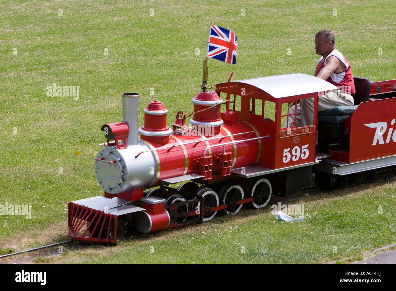 Miniature train ride Stock Photo - Alamy