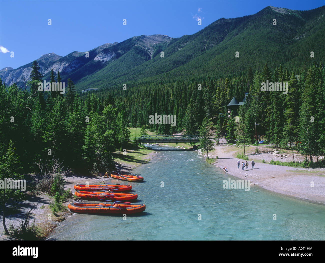 Bow River Banff National Park World Heritage Stock Photo - Alamy