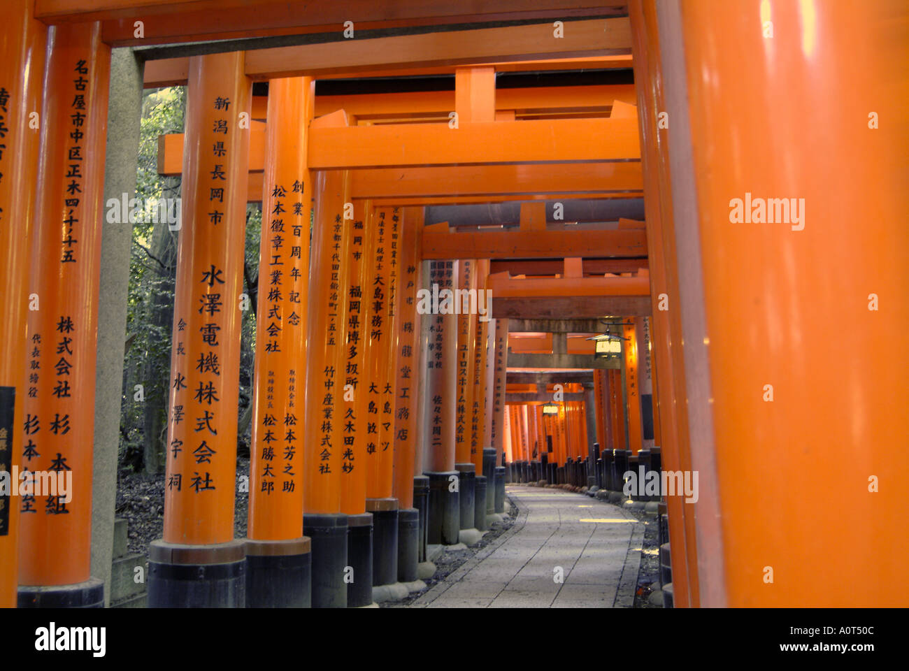 Japan Kyoto Fushimi Inari Shrine torii gates Stock Photo - Alamy