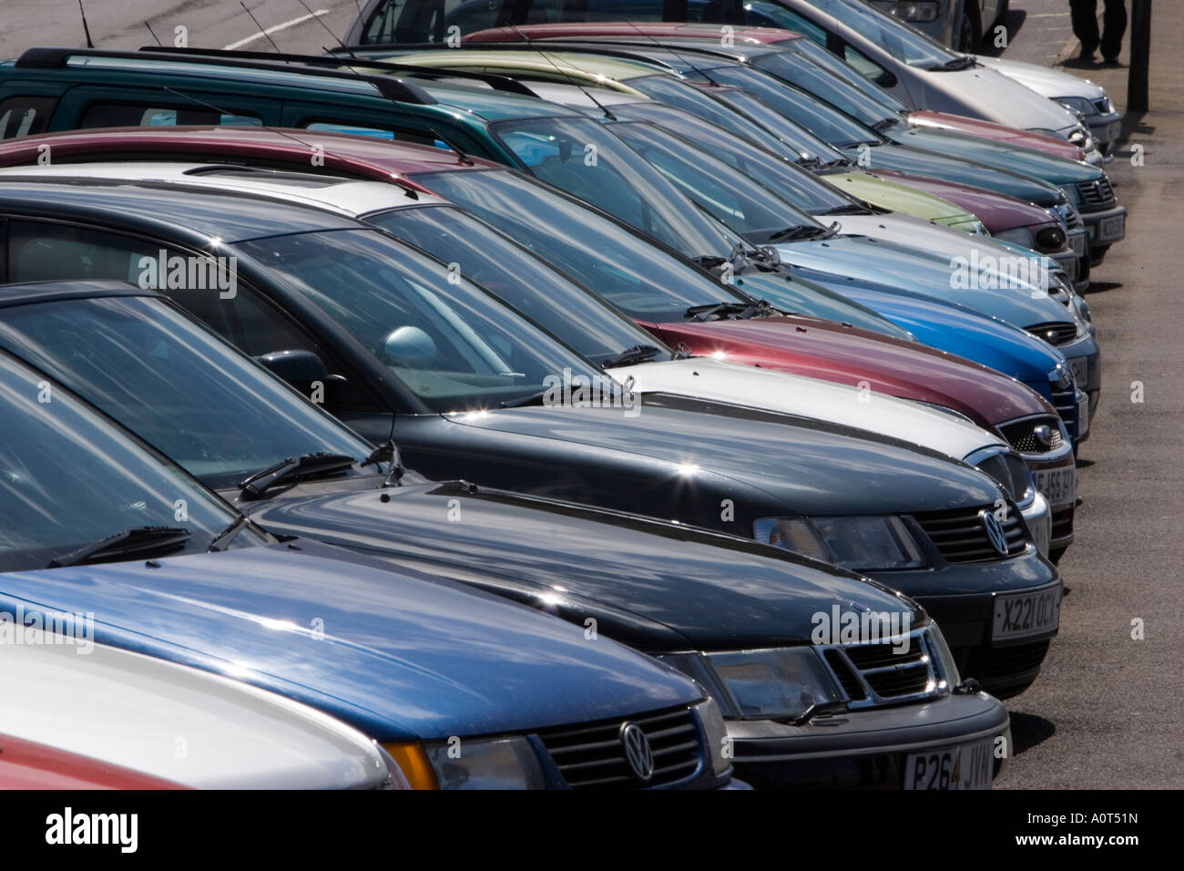 Visitor car parked along the seafront in Clevedon Somerset Stock Photo ...