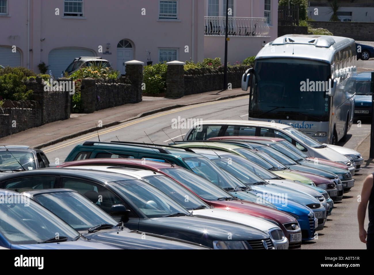 Visitor car parked along the seafront in Clevedon Somerset Stock Photo ...