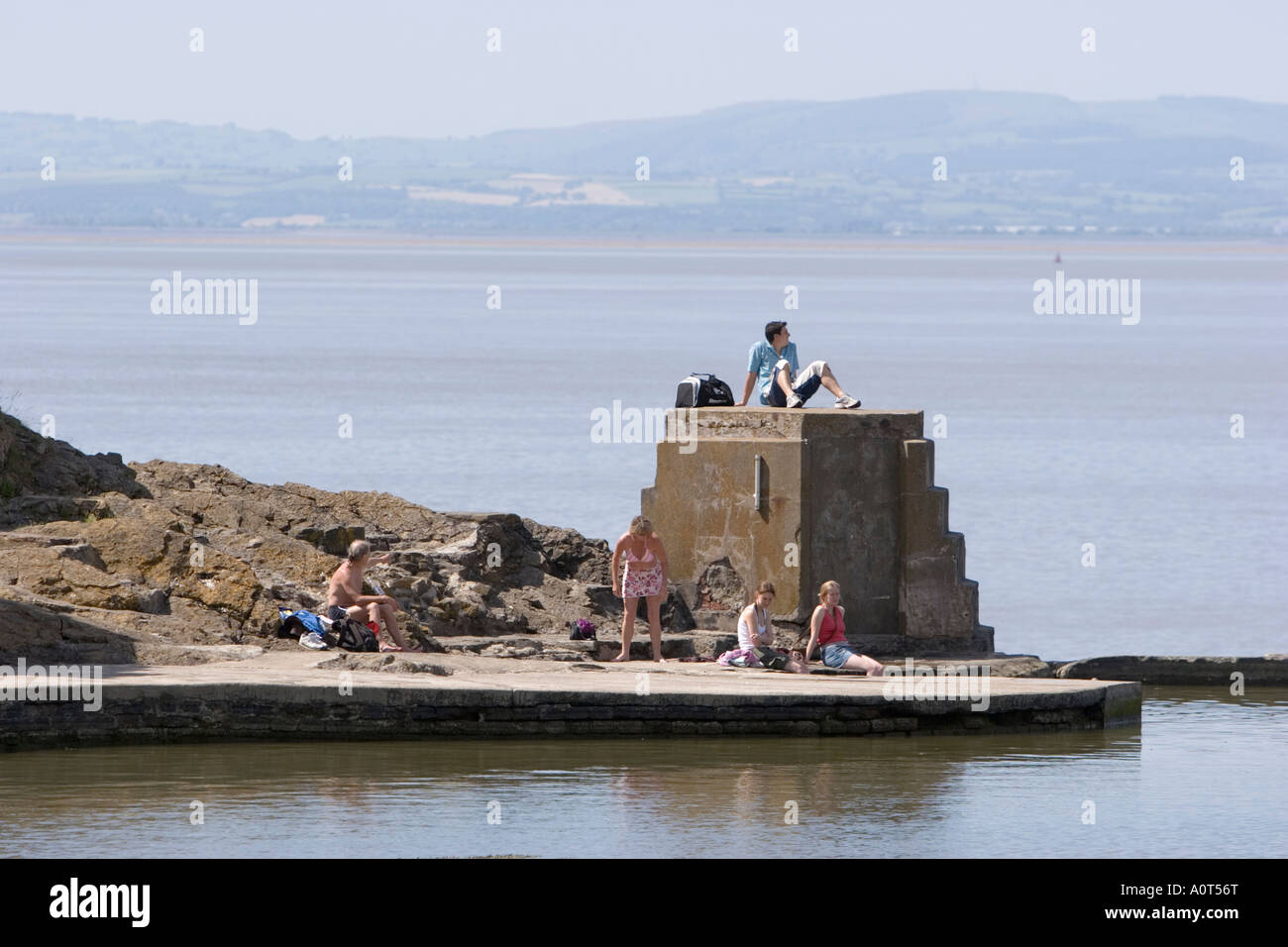 Clevedon pier and sea front hi-res stock photography and images - Alamy