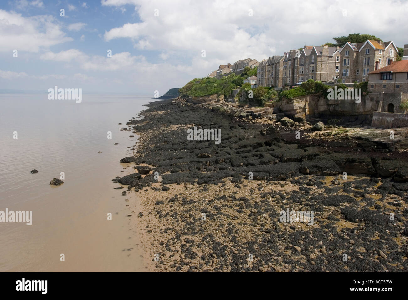 Buildings on the sea front in Clevedon Somerset Stock Photo - Alamy