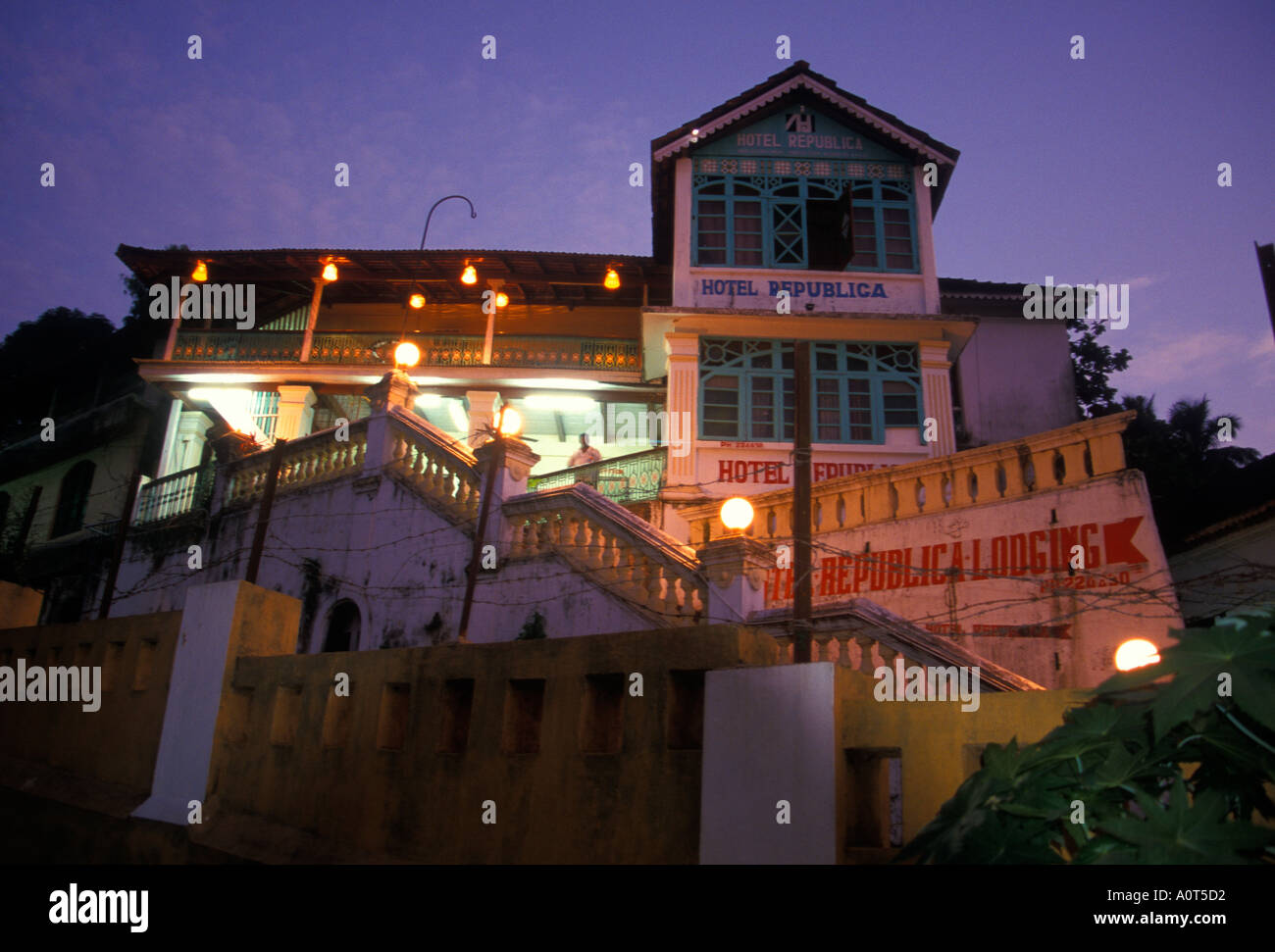 Hotel in Old Goa town India Stock Photo - Alamy