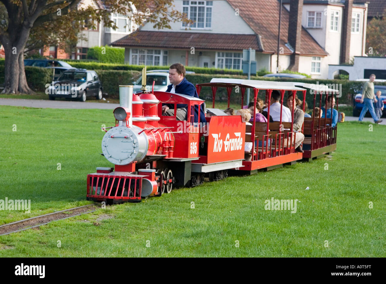 Miniature train ride Stock Photo - Alamy