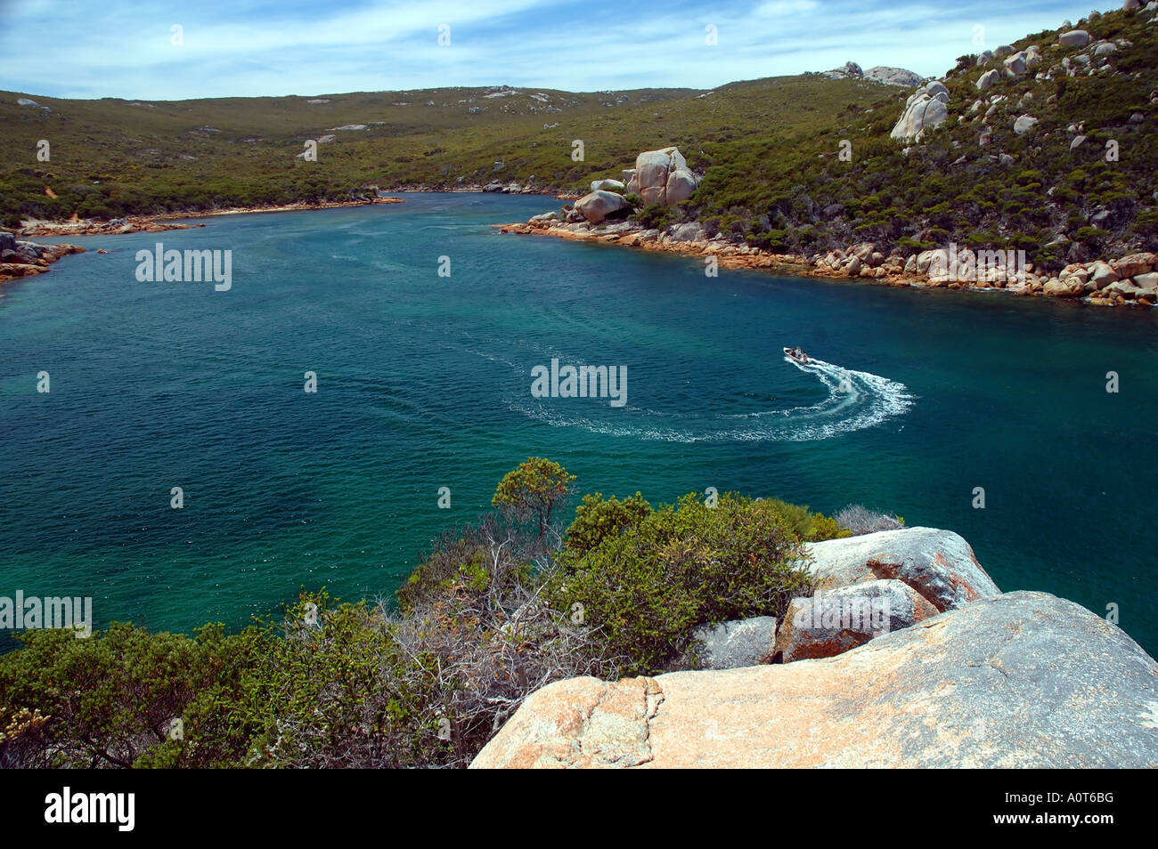 Boat in Waychinicup Inlet Waychinicup National Park Western Australia ...