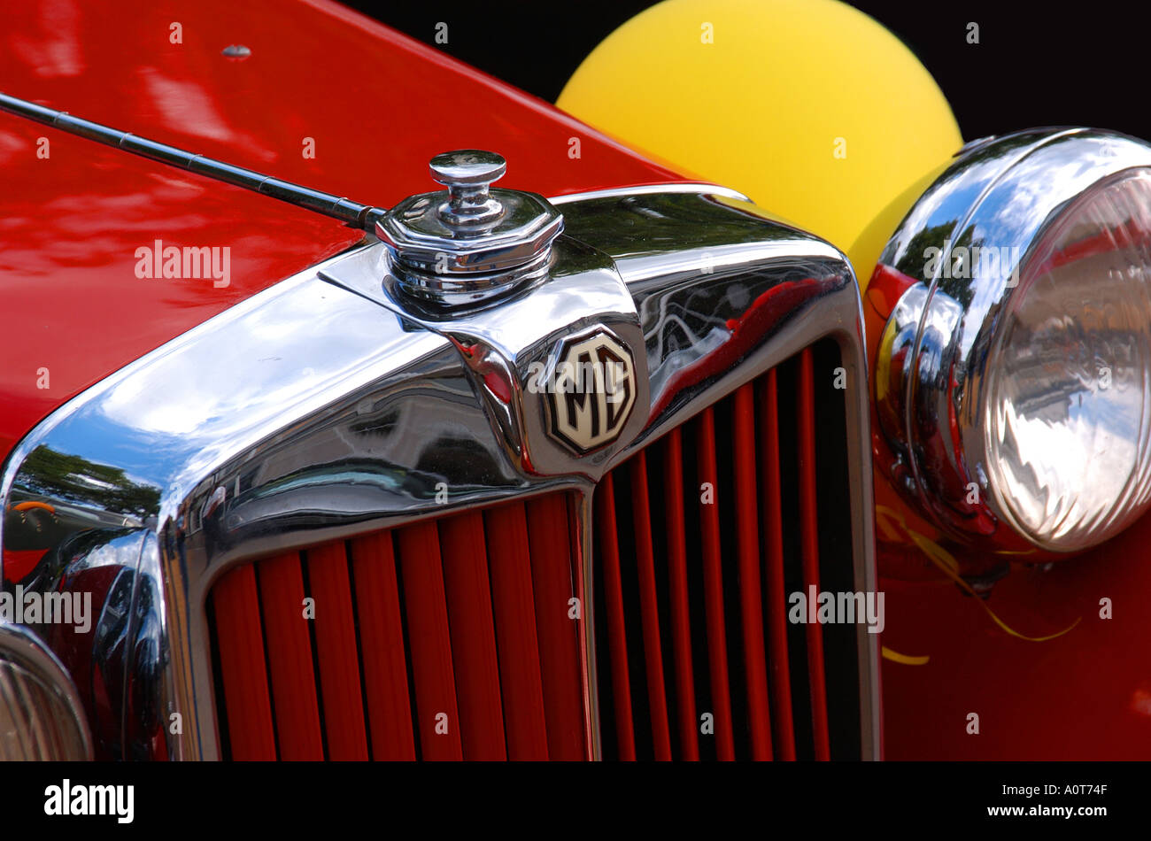 Red MG Classic Car Stock Photo - Alamy