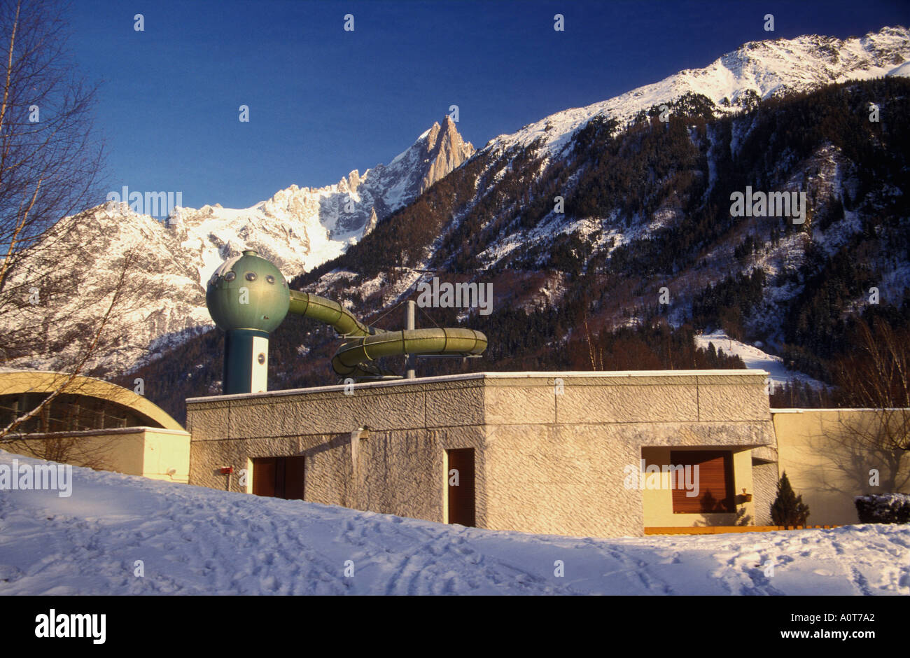 Chamonix Swimming Pool France Stock Photo - Alamy