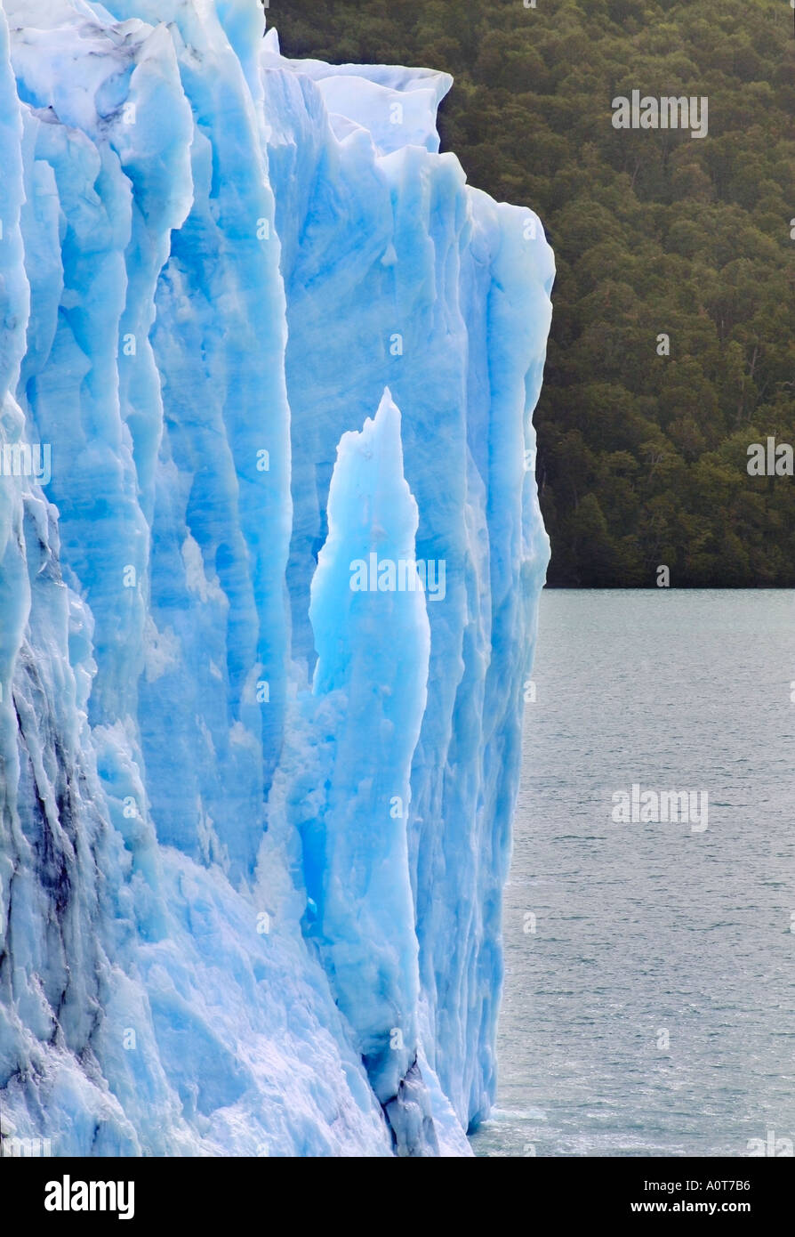 Ice Pinnacle separating from Moreno glacier Argentina Stock Photo - Alamy