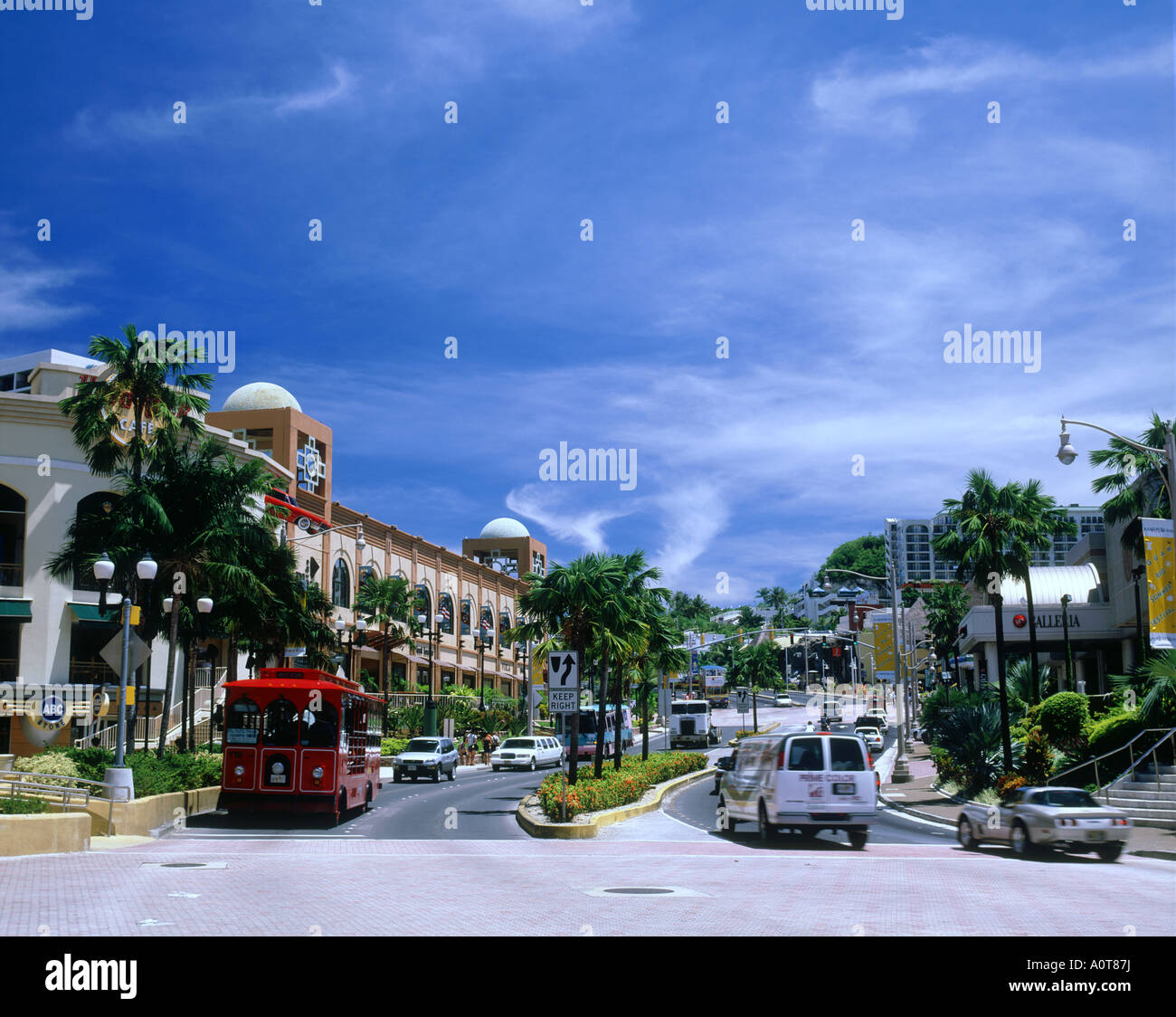 Tumon Hotel Road Stock Photo - Alamy