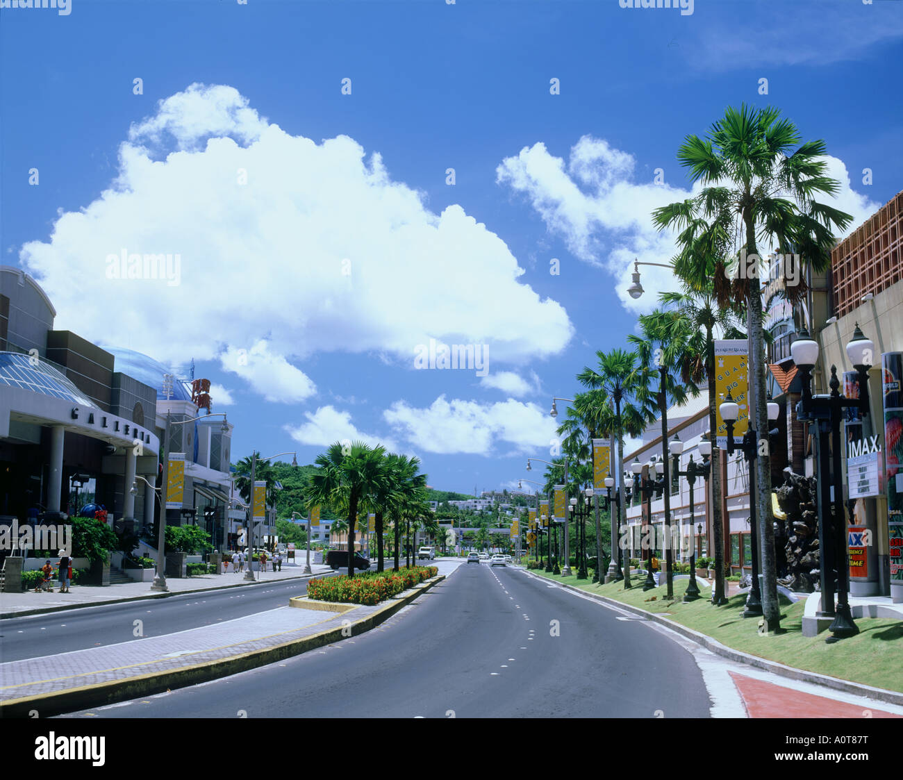 Tumon Hotel Road Stock Photo - Alamy