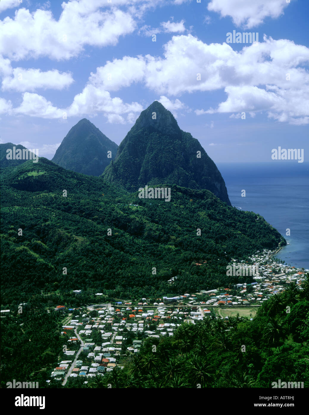 Twin Piton Mt Stock Photo - Alamy