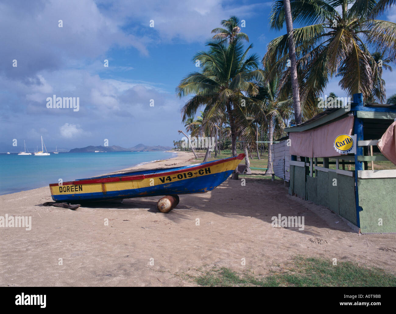 WEST INDIES Nevis Pinneys Beach Stock Photo - Alamy