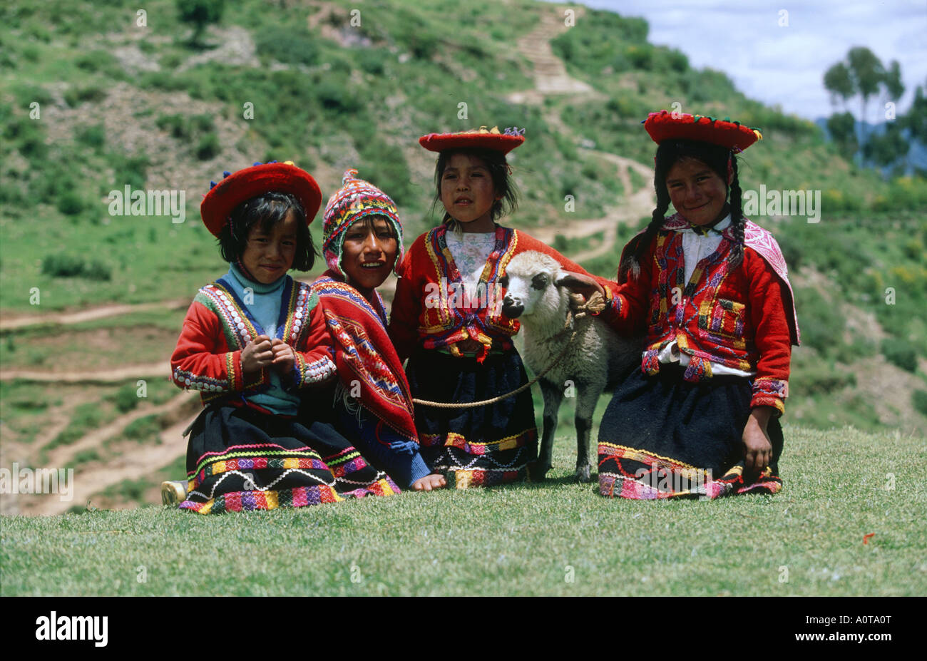Children in native costume Model Released Stock Photo - Alamy