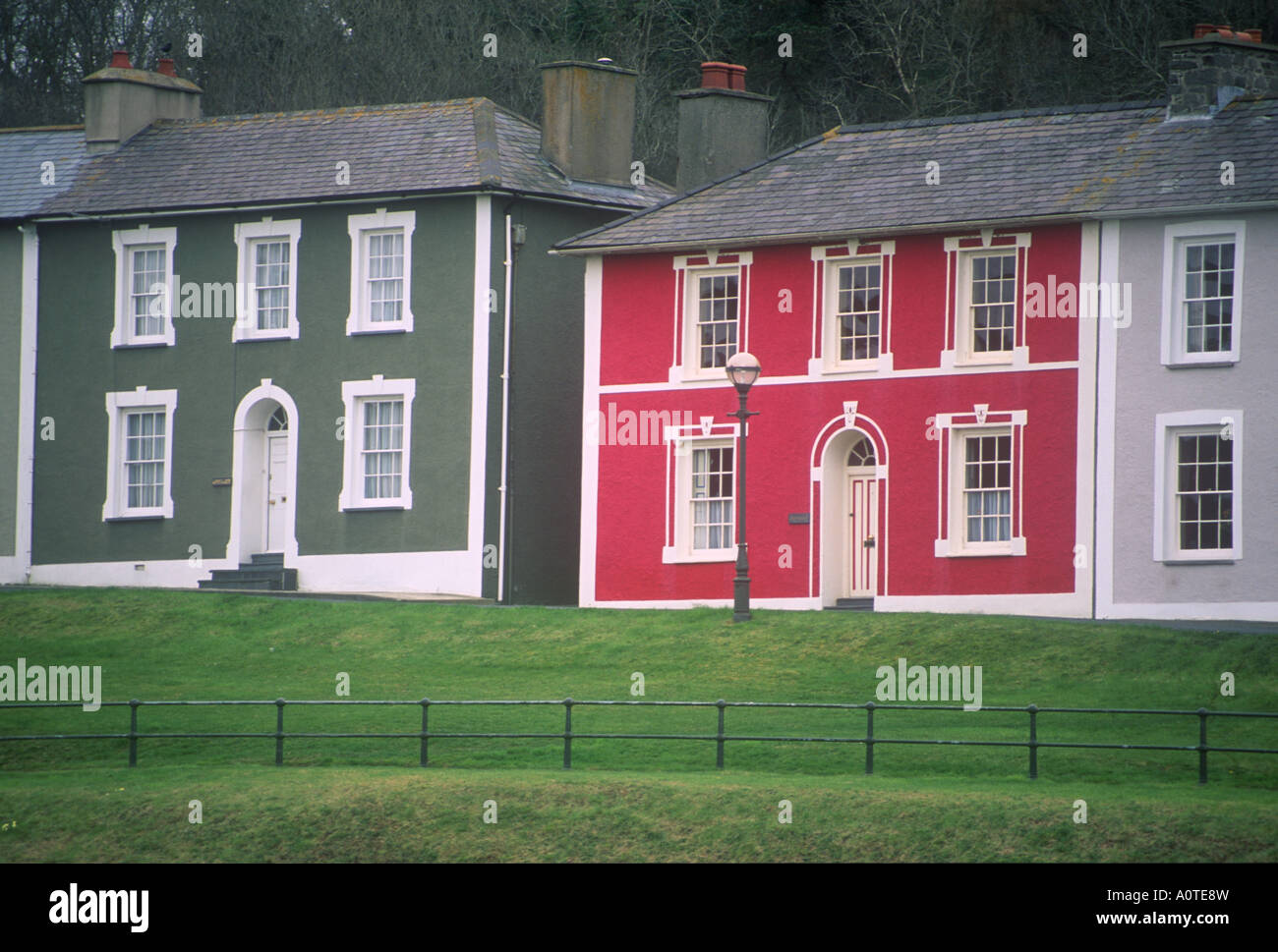 Colourful Housing Aberaeron Ceredigion West Wales Stock Photo - Alamy