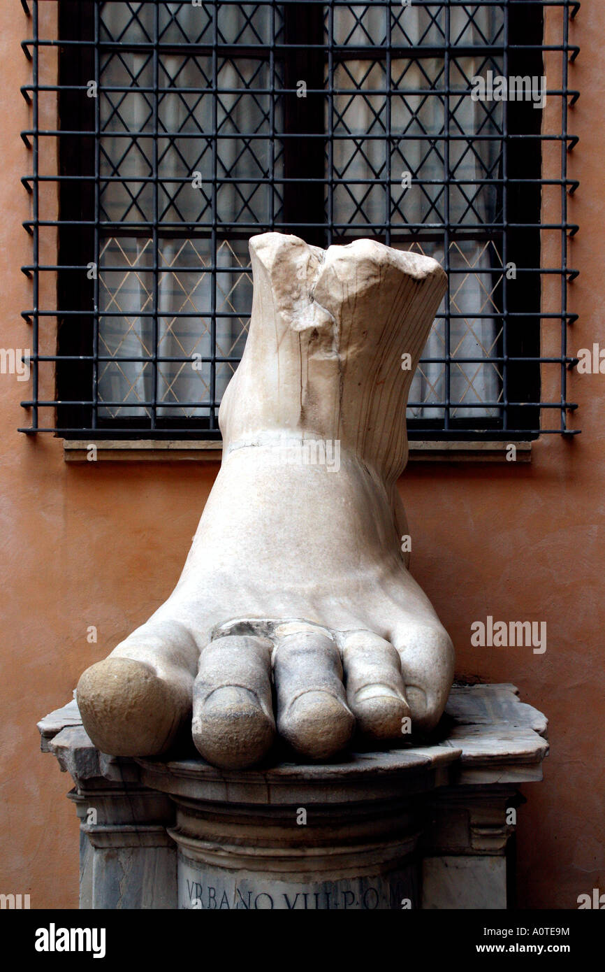 Fragment of a foot from the giant statue of the Emperor Constantine in ...