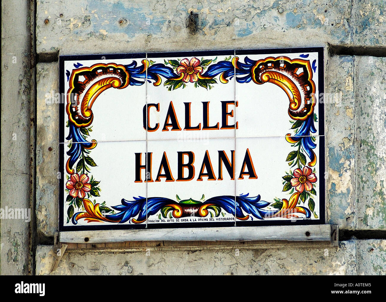 Havana Street sign Stock Photo - Alamy