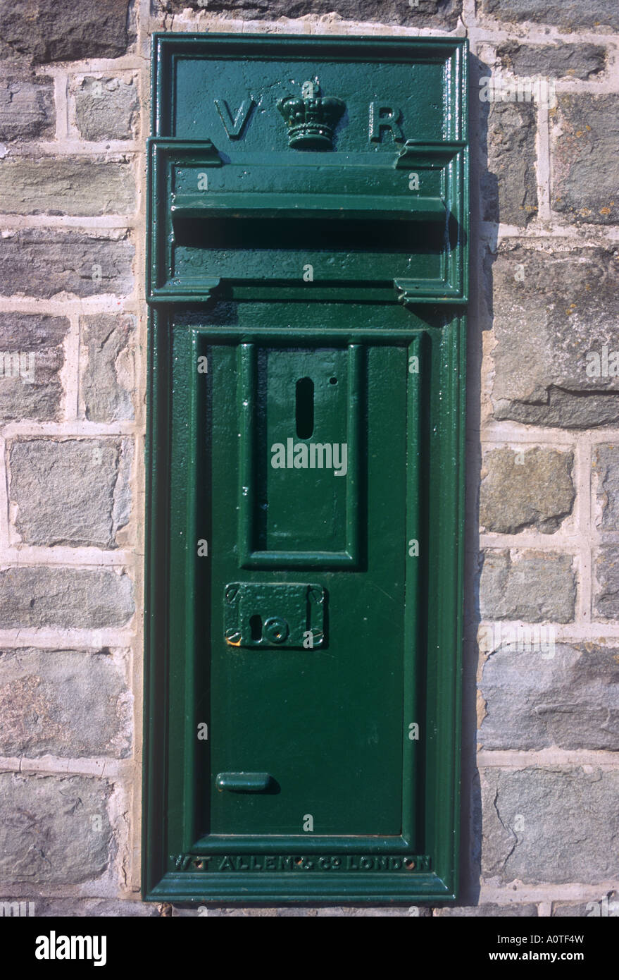Victorian Letter Box Llangorse Mid Wales Stock Photo - Alamy