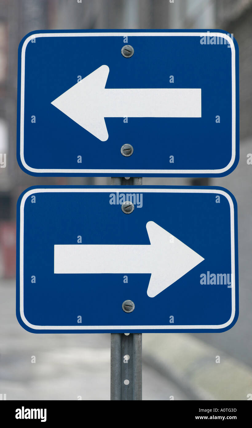 Two arrows pointing in opposite directions hi-res stock photography and ...