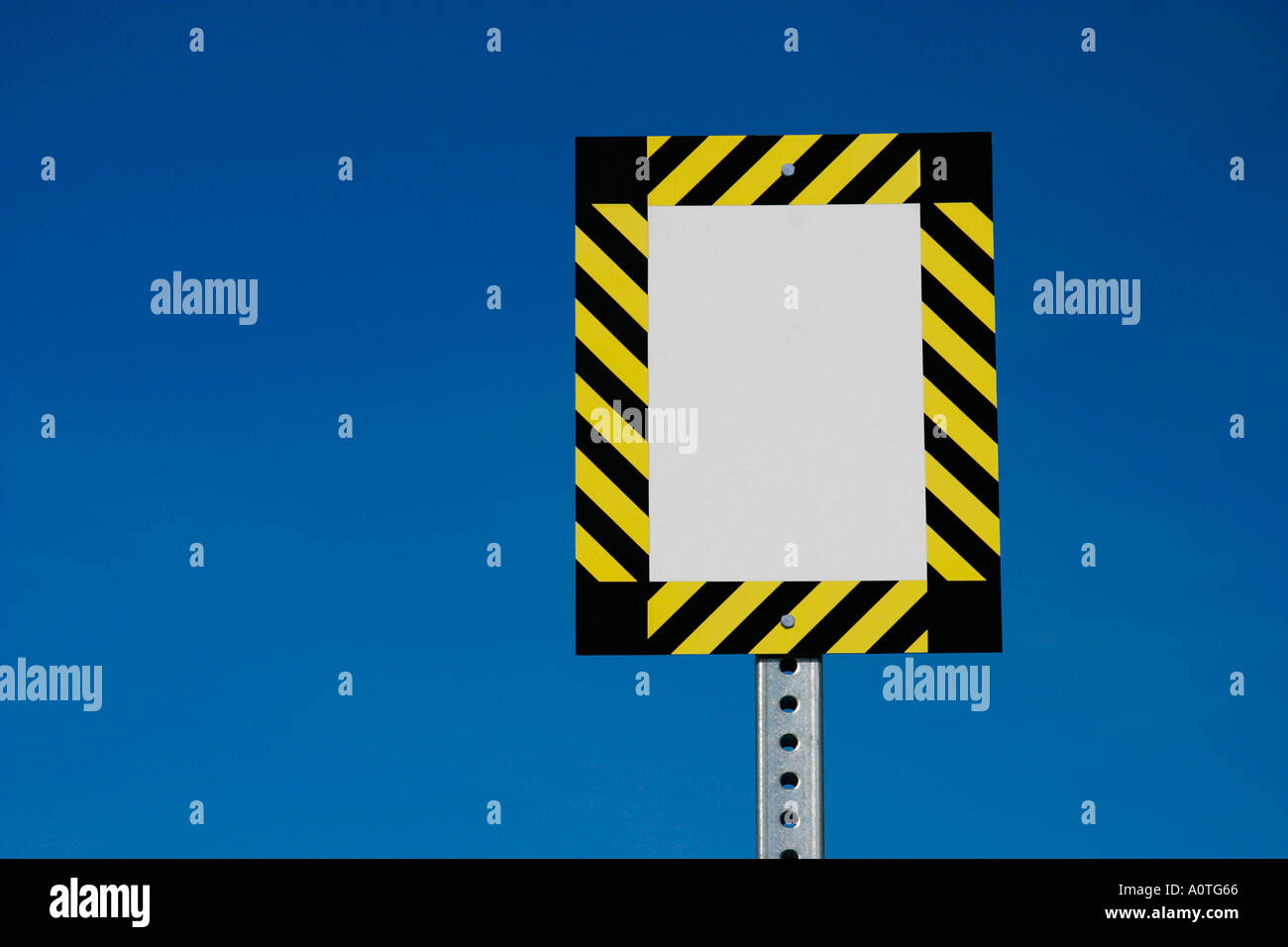 Blank Warning Sign Black And White
