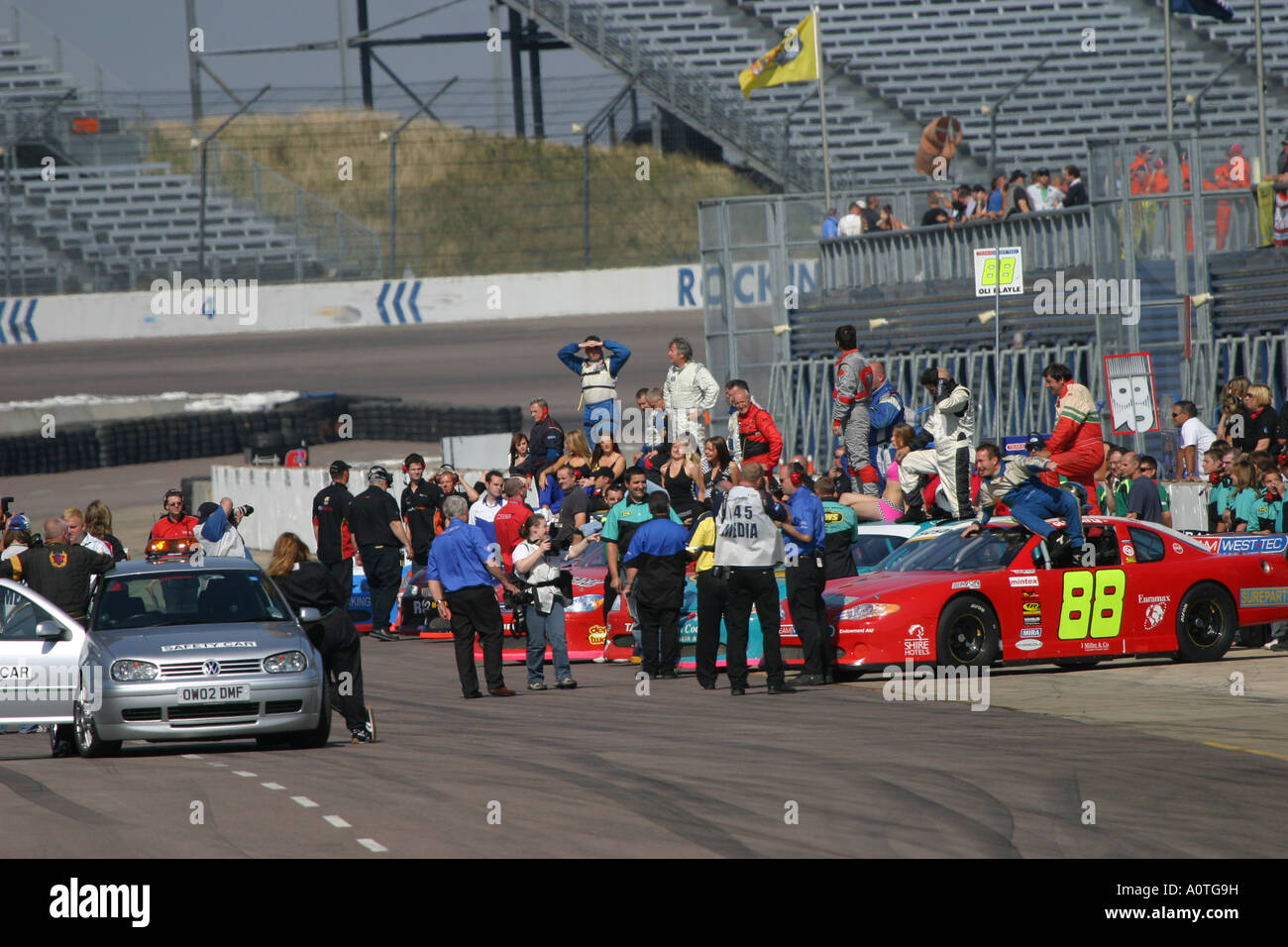 V8 Nascar stock car in pit lane Stock Photo - Alamy