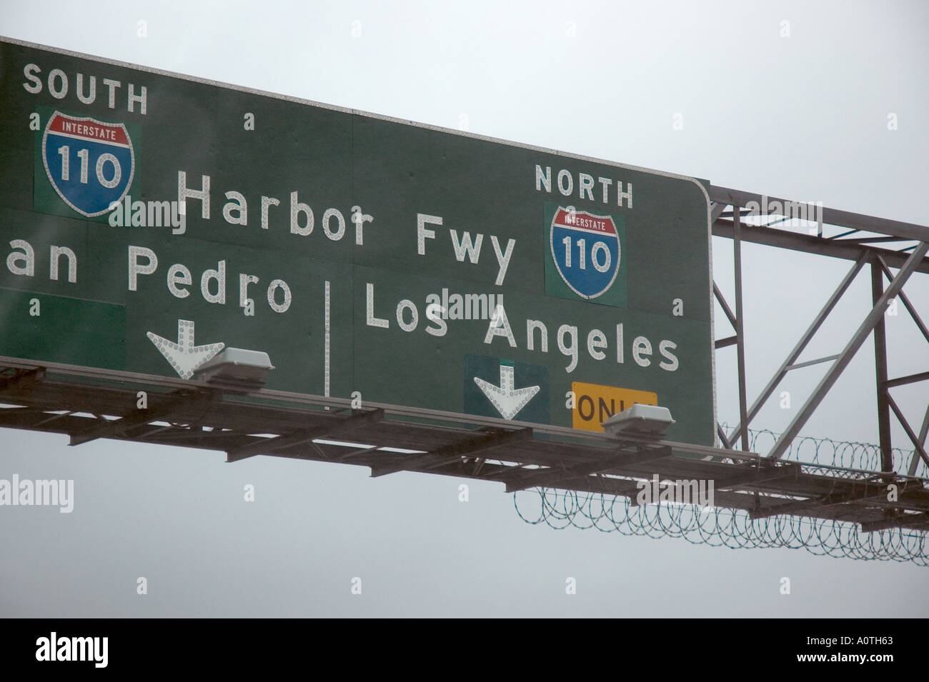 Freeway sign in Los Angeles California Stock Photo - Alamy