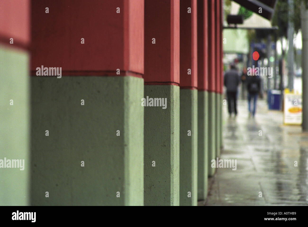 Sidewalk scene from Santa Monica Boulevard in West Hollywood California ...