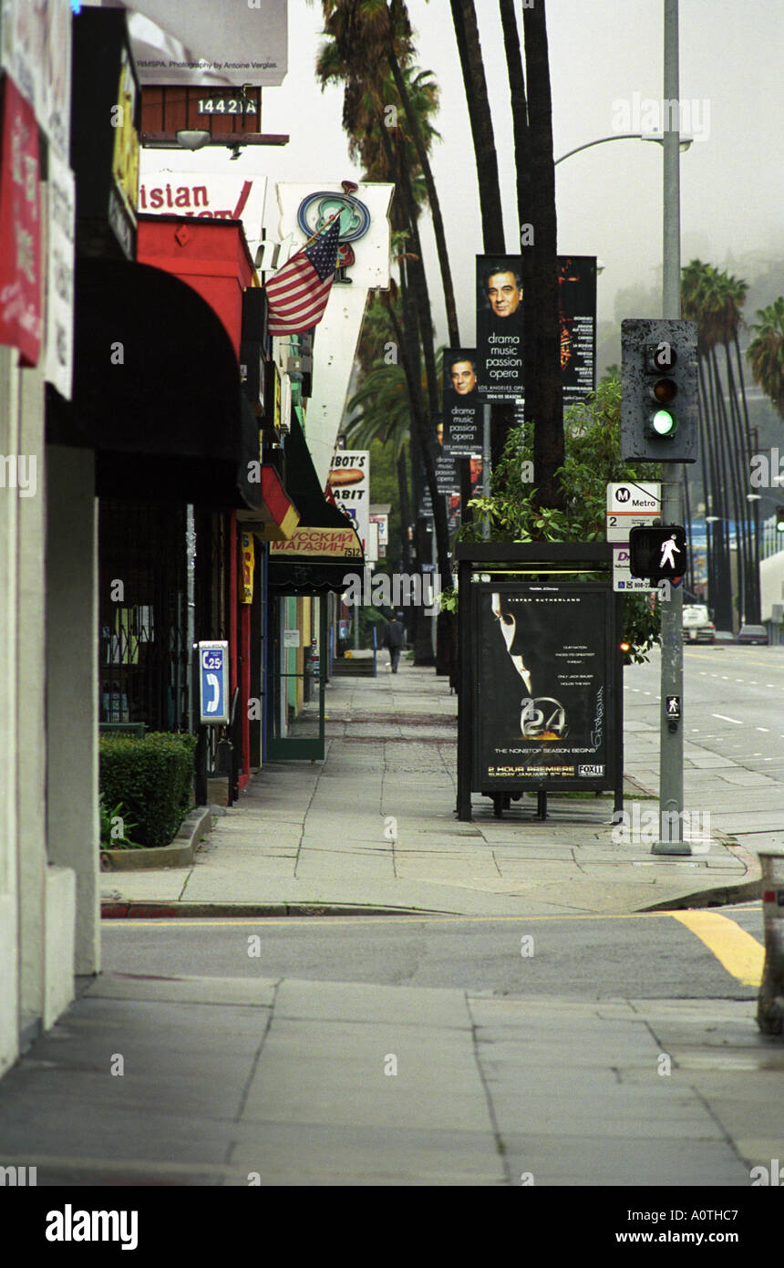 Sidewalk on Sunset Boulevard in Hollywood California Stock Photo - Alamy