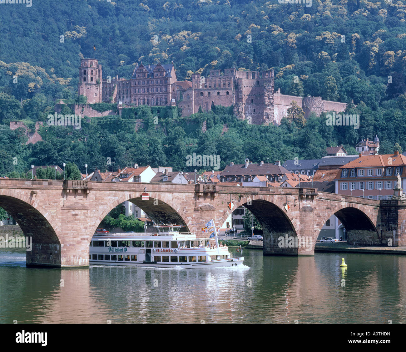 Neckar River and Town Stock Photo - Alamy