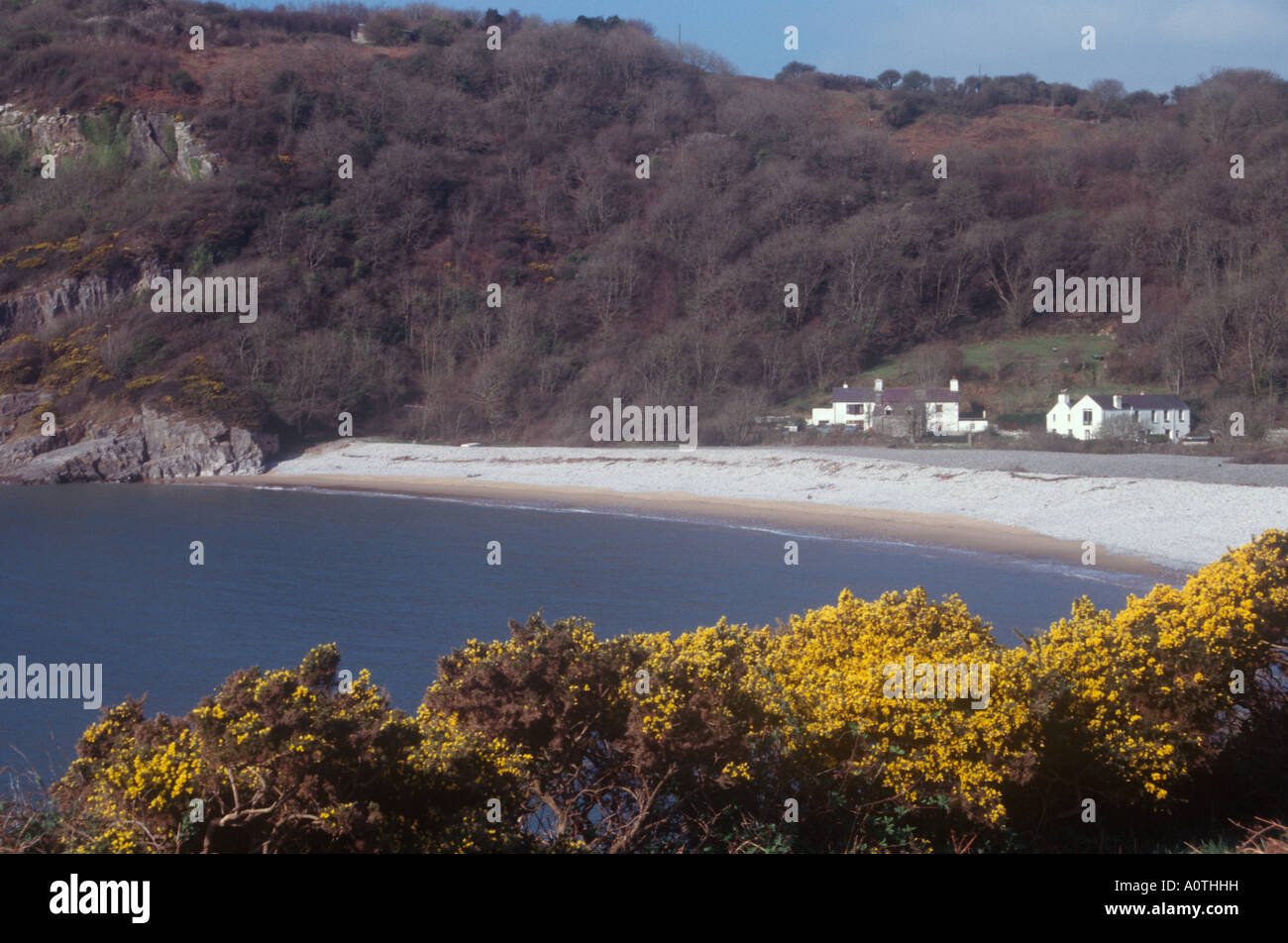 Pwlldu Bay and beach Gower West Glamorgan Stock Photo - Alamy
