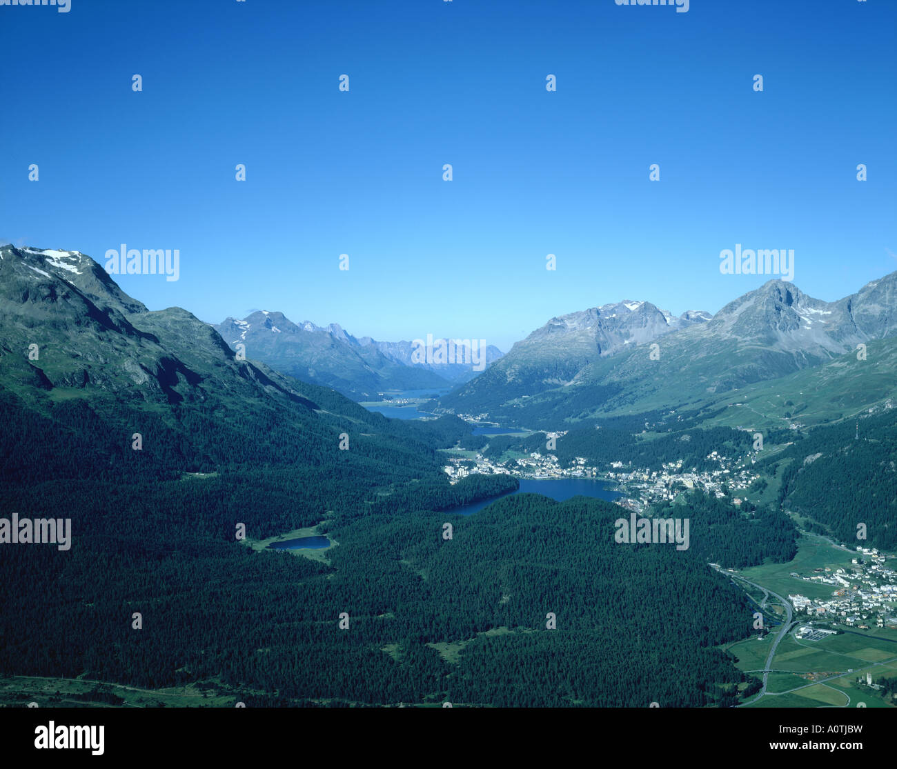 St Moritz Engadin Valley Stock Photo - Alamy