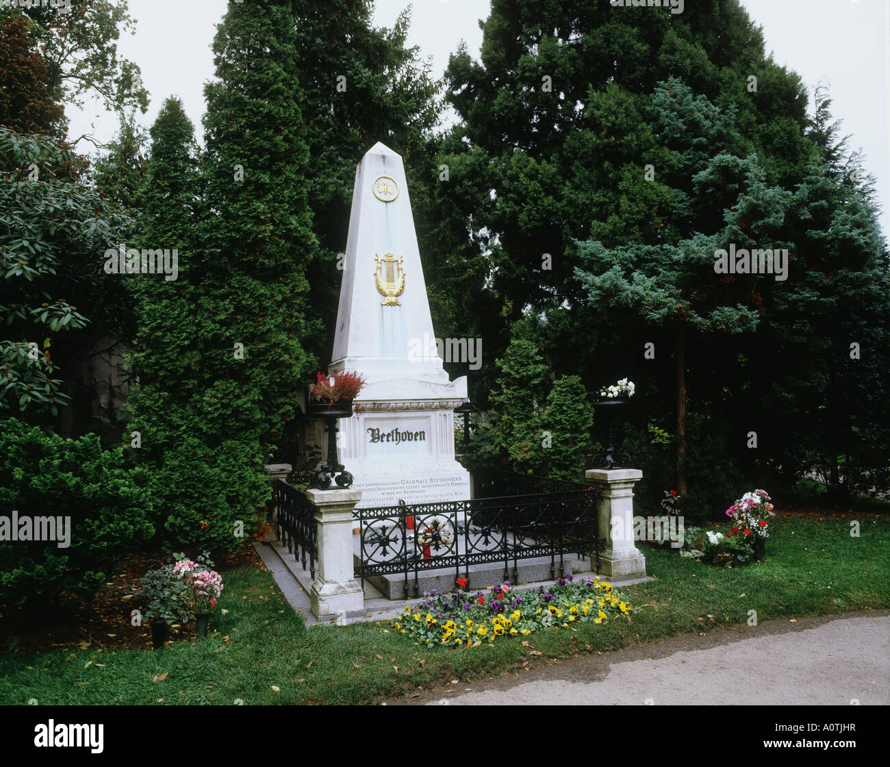 Beethoven s Grave Central Cemetery Stock Photo - Alamy