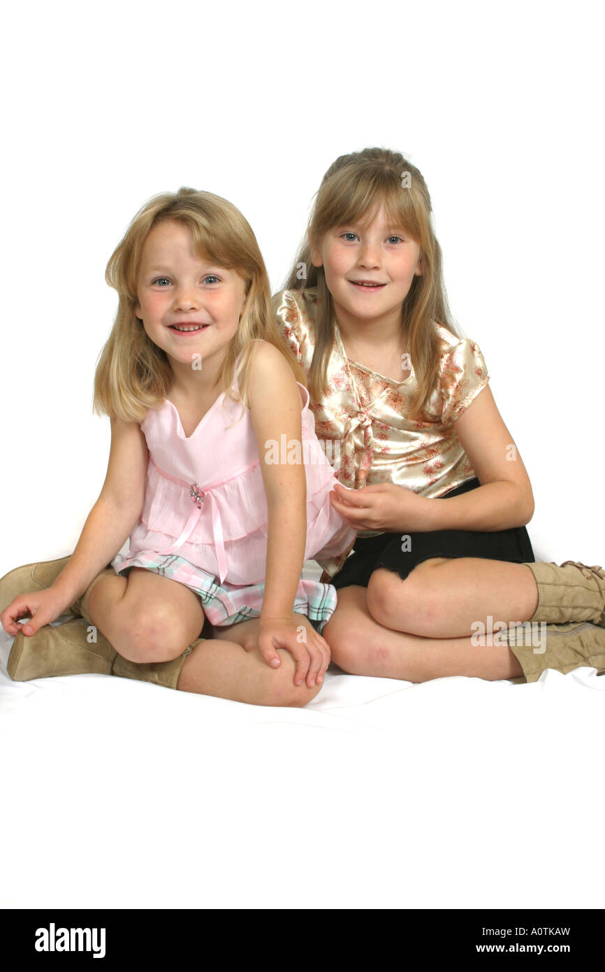 A portrait of young English sisters Stock Photo - Alamy