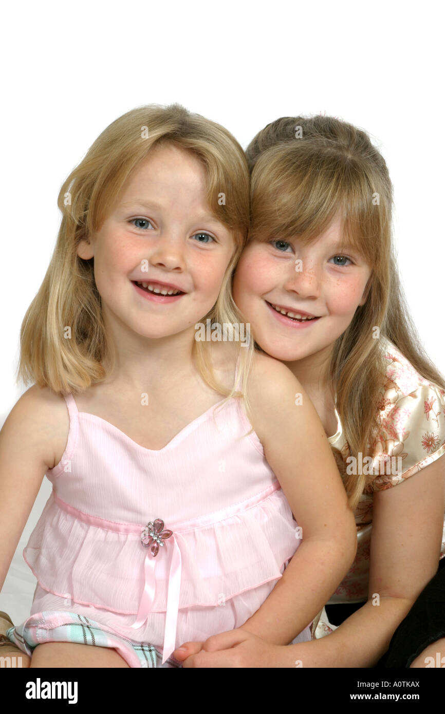 A portrait of young English sisters Stock Photo - Alamy