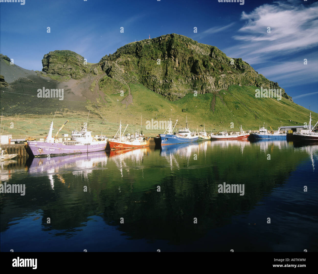 Fishing boat at harbor Stock Photo - Alamy