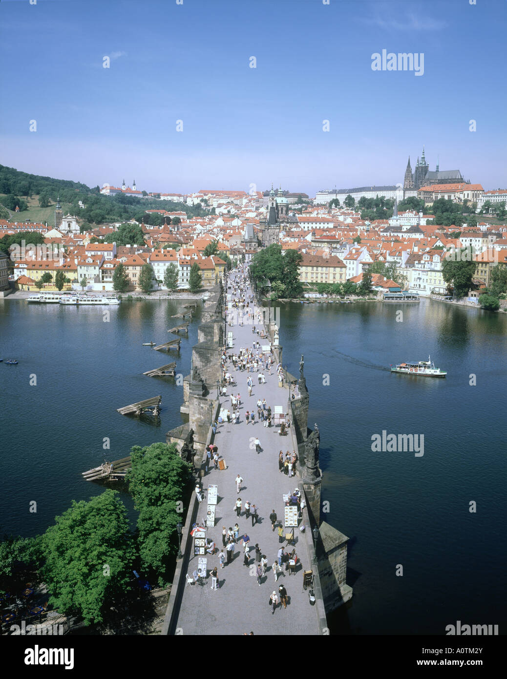 Karluv Bridge Prague Castle World Heritage Stock Photo - Alamy