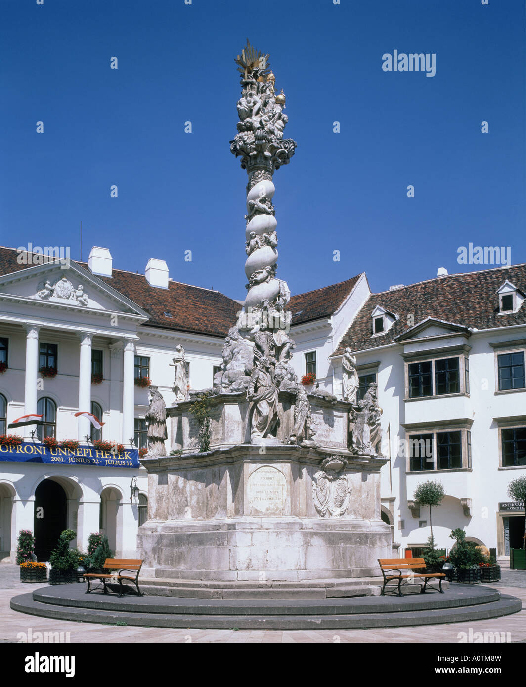 The Trinity Column Central Square Stock Photo - Alamy
