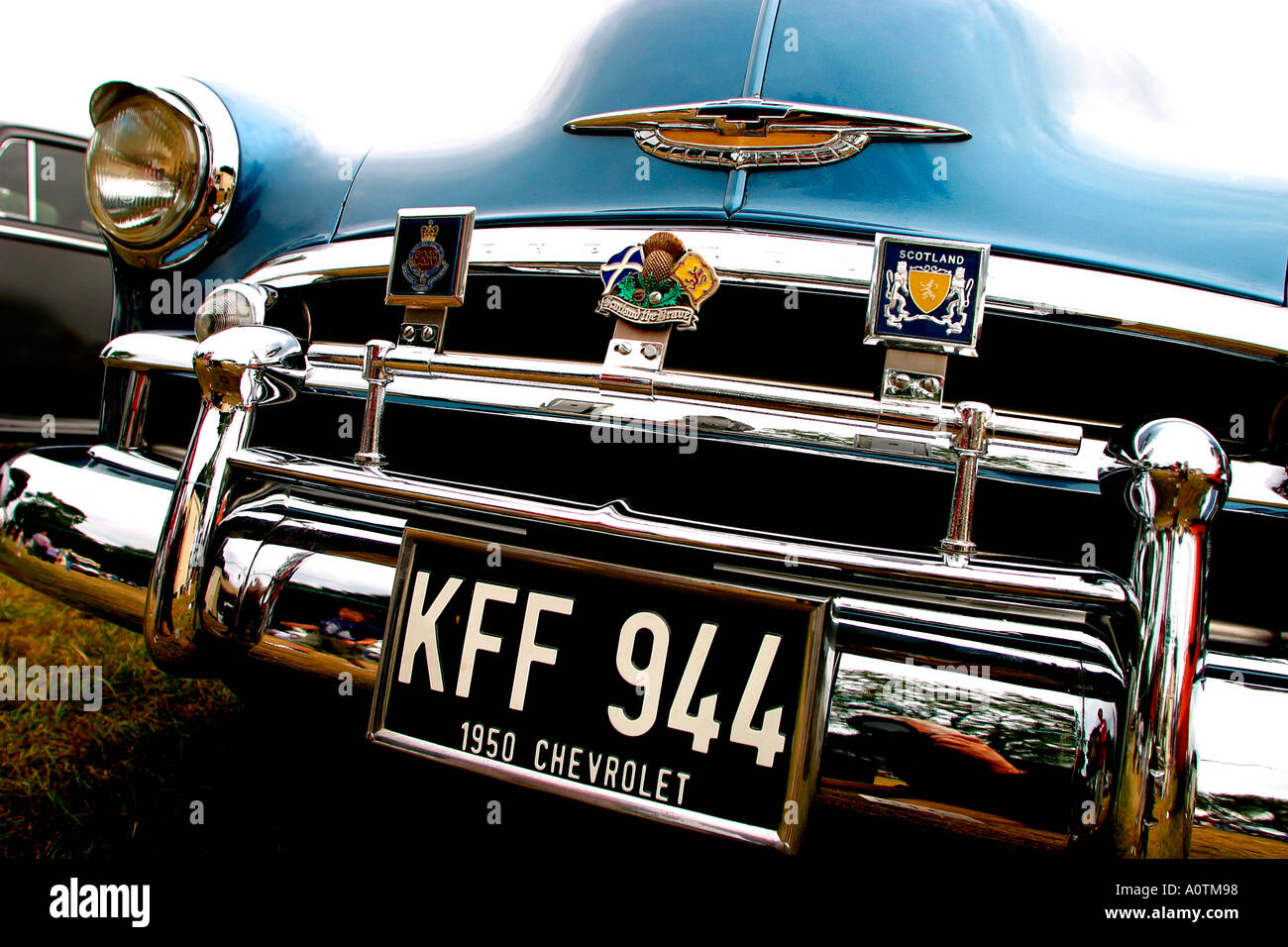 FRONT OF 1950 S CLASSIC US CAR Stock Photo - Alamy