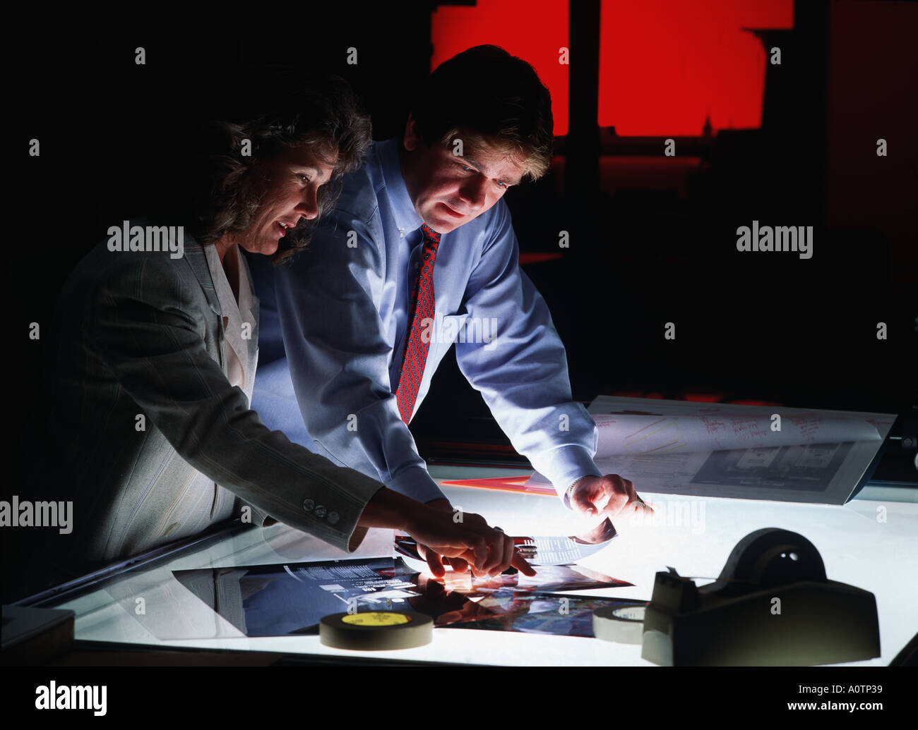 Transparencies on a lightbox hi-res stock photography and images - Alamy