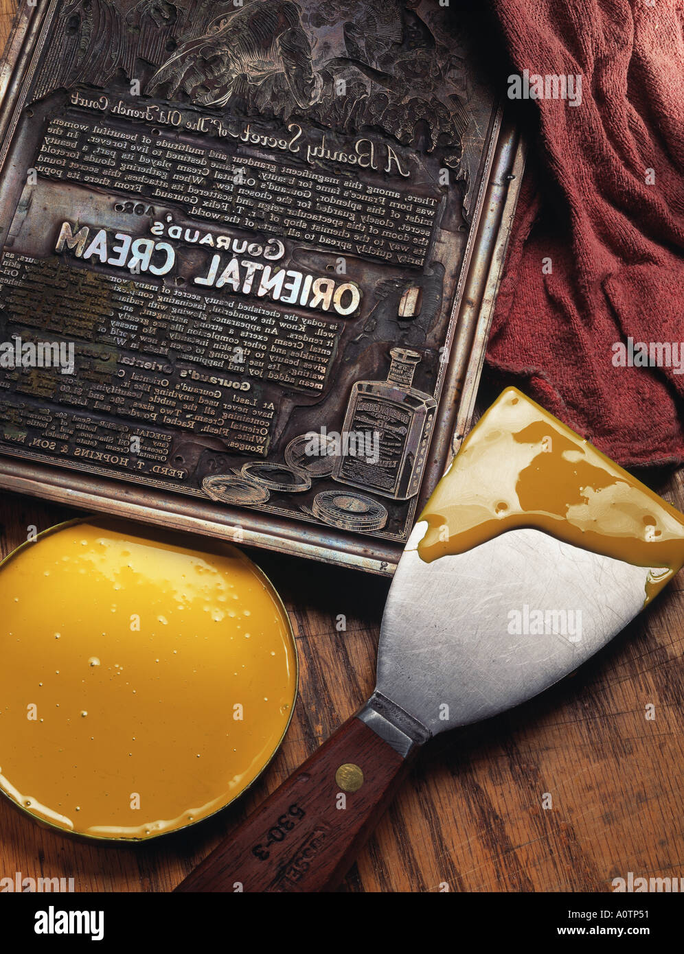 Old printing plate hi-res stock photography and images - Alamy