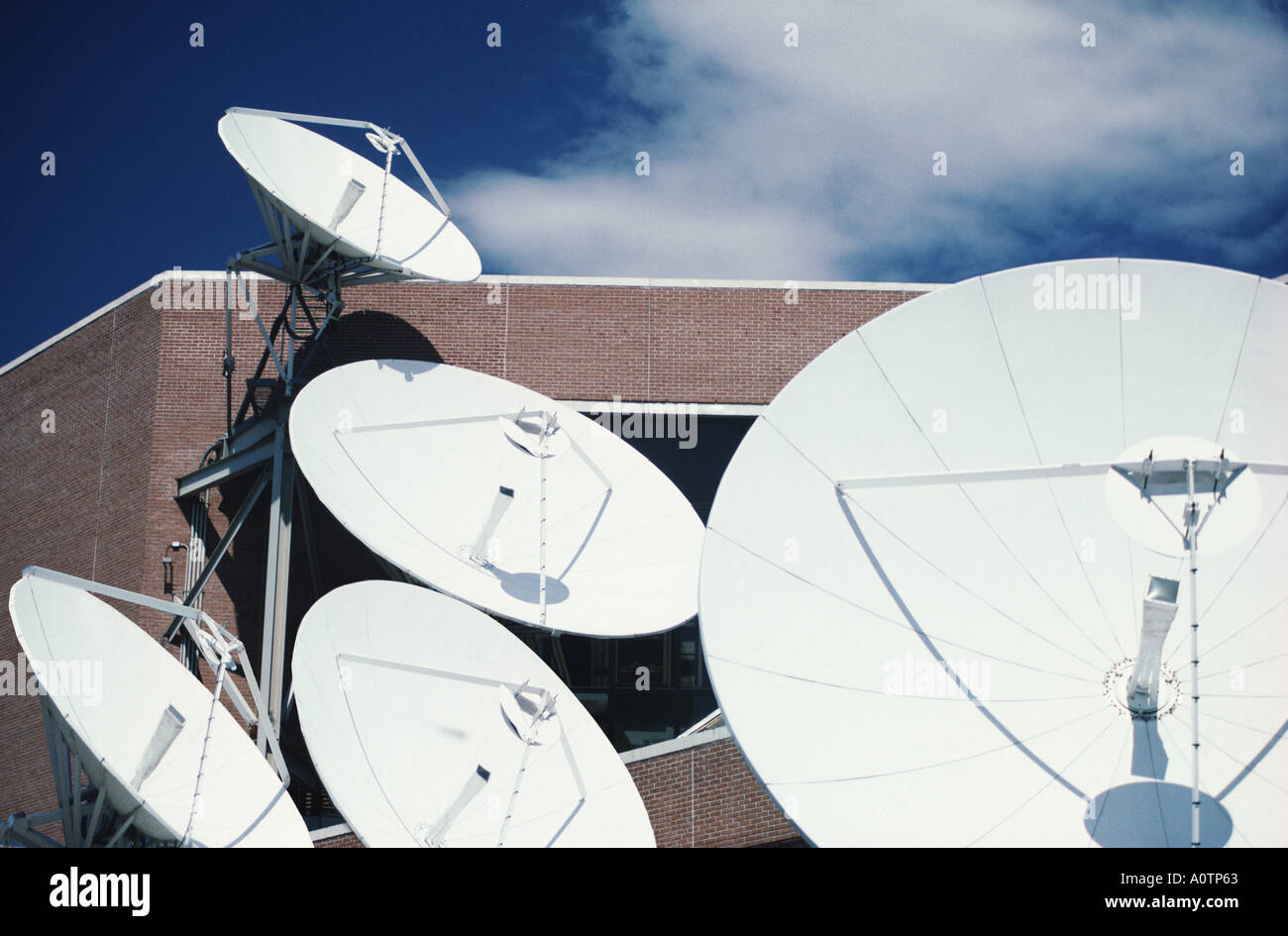 TV station broadcast dish antennas Stock Photo - Alamy