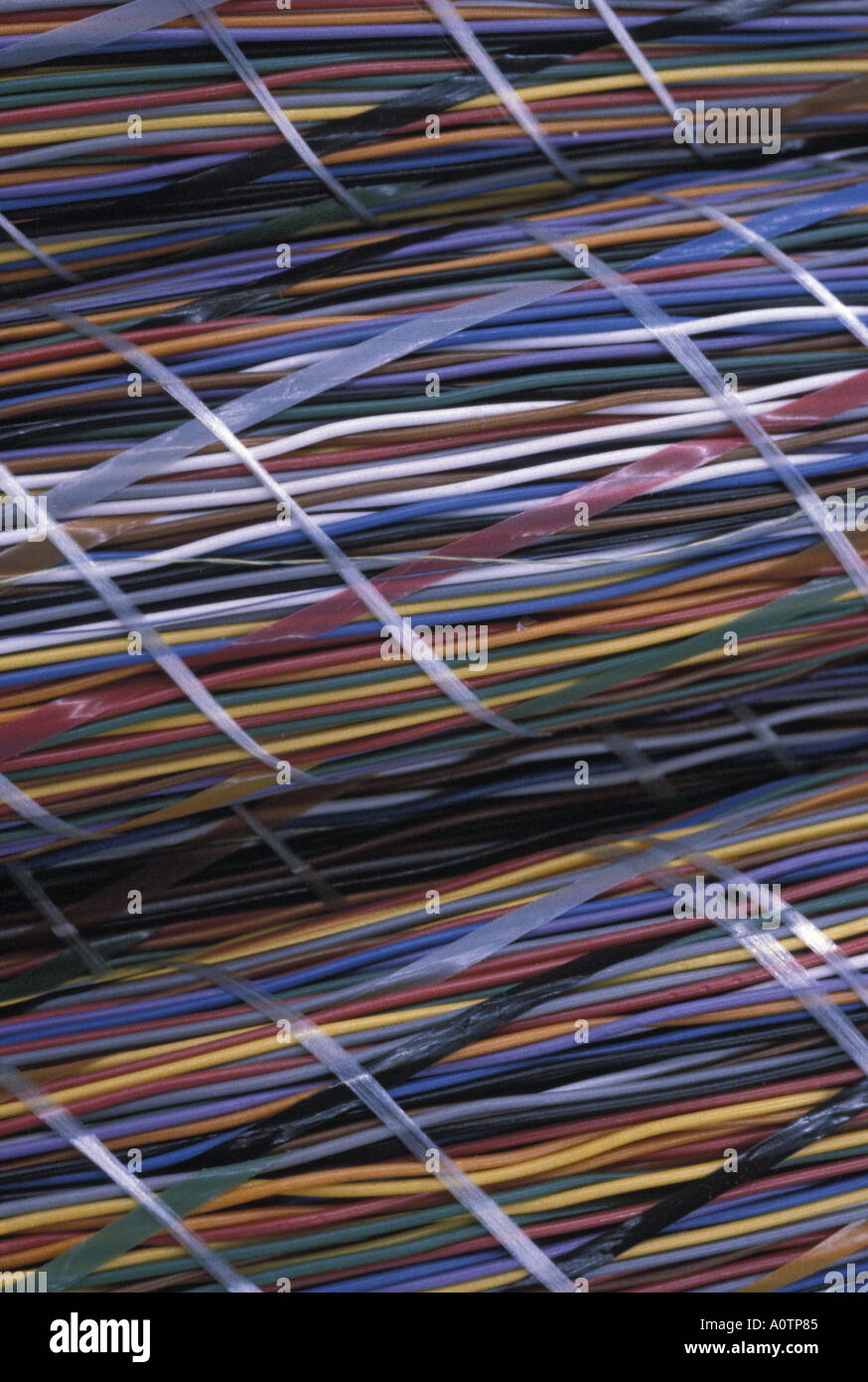 Bundles of telecommunication wires Stock Photo - Alamy