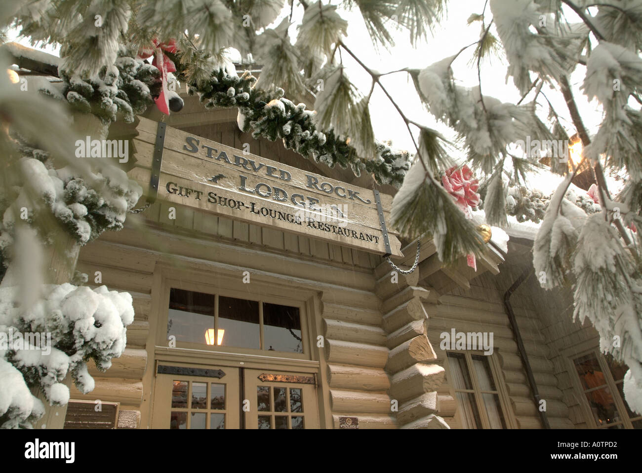 Starved Rock hotel and lodge in Starved Rock State Park Illinois Stock ...