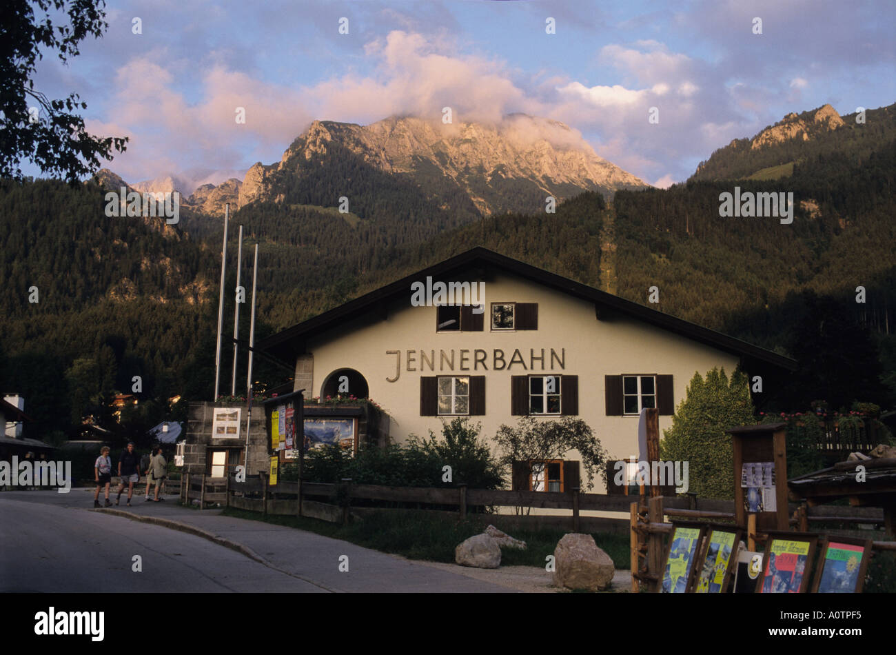 Jennerbahn cable car station Bavarian Alps Stock Photo - Alamy