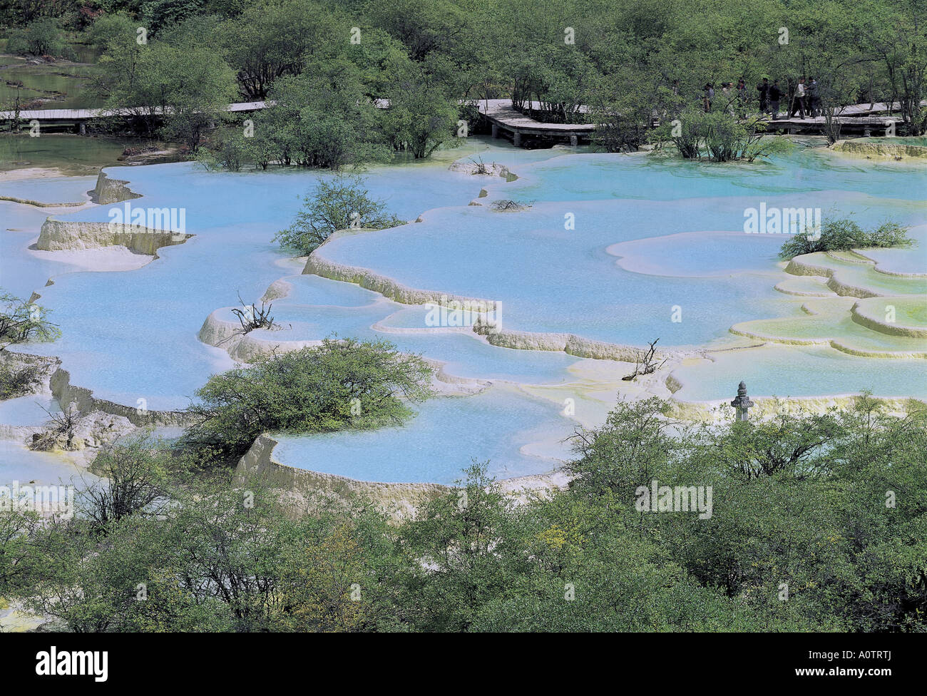 WuCaiChi Five Colored Pool HuangLong World Heritage Stock Photo - Alamy