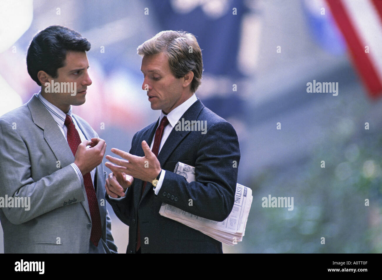 Business meeting out on the street Stock Photo - Alamy