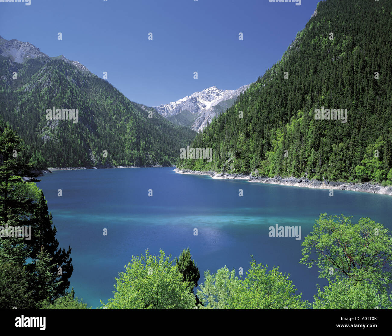 Chang Hai Long Lake JiuZhaiGou World Heritage Stock Photo - Alamy