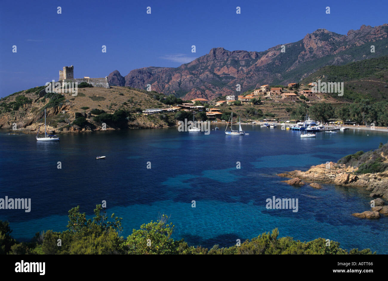 Village of Girolata Corsica Stock Photo - Alamy